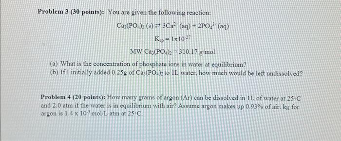 Solved Problem 3 ( 30 points): You are given the following | Chegg.com