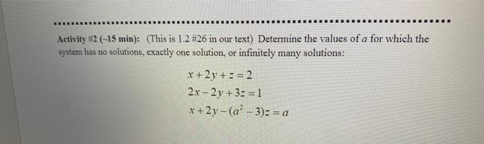 Solved Activity #2(−15 min) : (This is 1.2#26 in our text) | Chegg.com