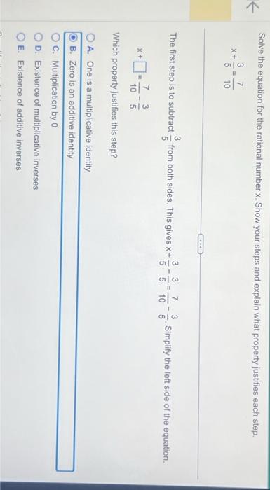 Solved Solve the equation for the rational number x. Show | Chegg.com