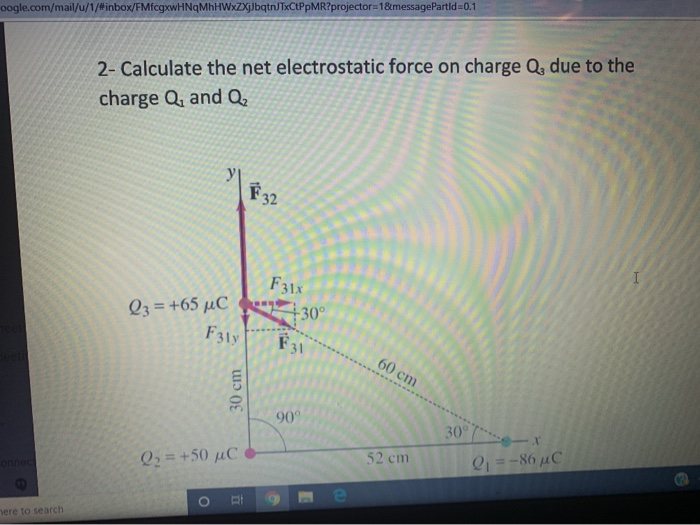 Solved Calculate tge net electrostatic force on charge Q3 | Chegg.com