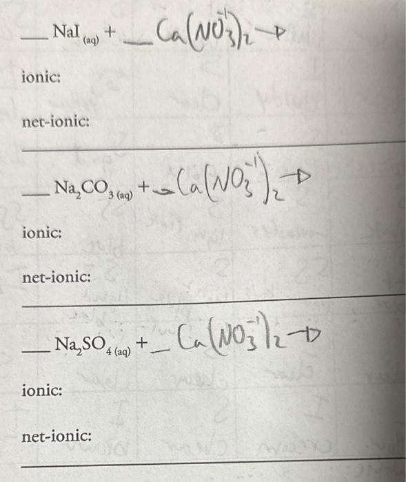 Solved Write molecular, ionic, and net-ionic equations for | Chegg.com