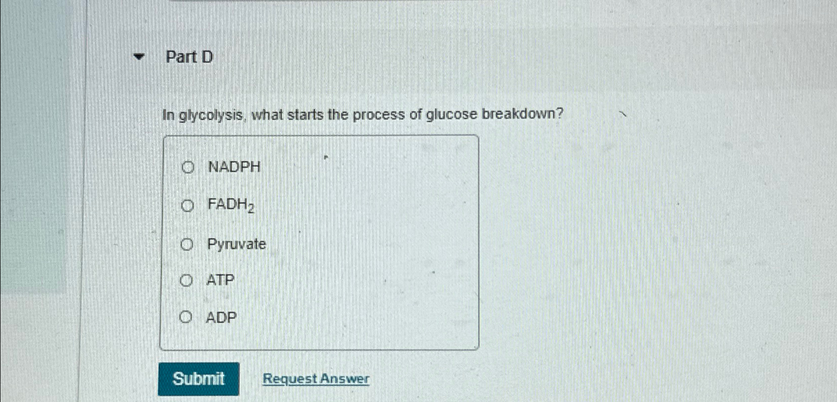 Solved Part DIn glycolysis, what starts the process of | Chegg.com