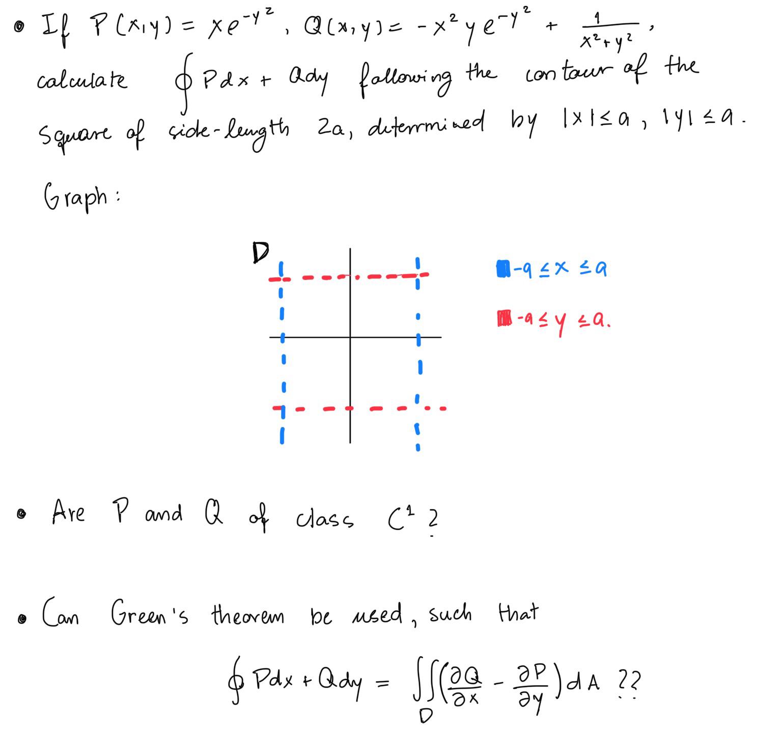 Solved (1) ﻿If P(x,y)=xe-y2,Q(x,y)=-x2ye-y2+1x2+y2, | Chegg.com