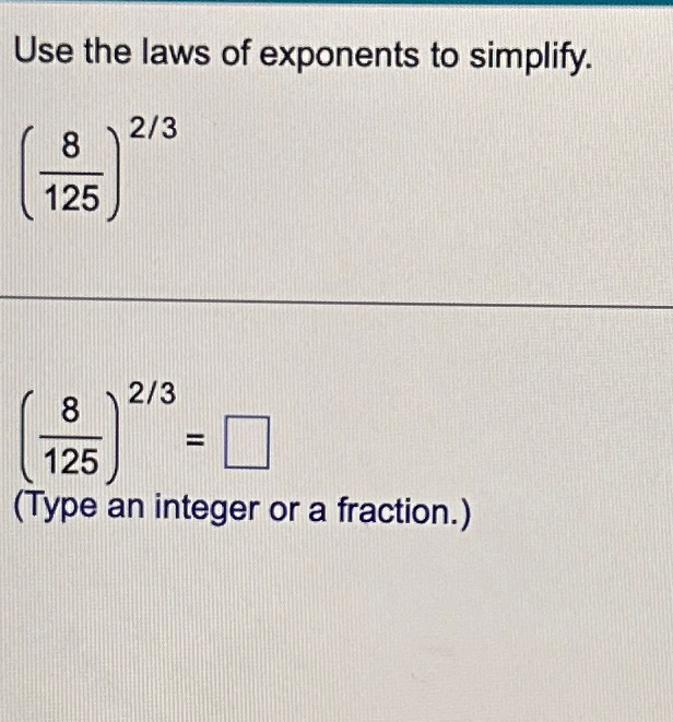 Solved Use the laws of exponents to | Chegg.com