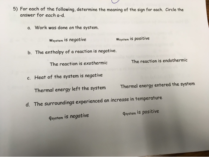 Solved 5) For each of the following, determine the meaning | Chegg.com