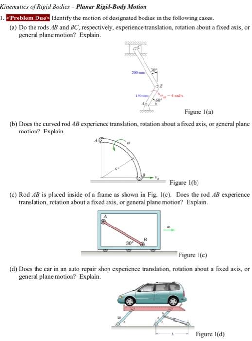 Solved Kinematics of Rigid Bodies - Planar Rigid-Body Motion | Chegg.com