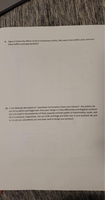 Solved (Subcellular Localization of Hexose Kinases in Pea | Chegg.com