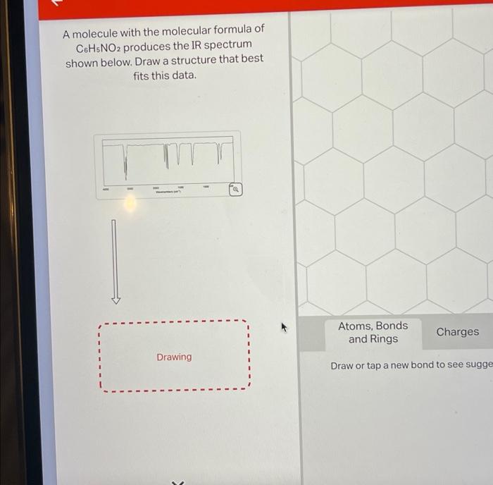 Solved A Molecule With The Molecular Formula Of C6h5no2 2426