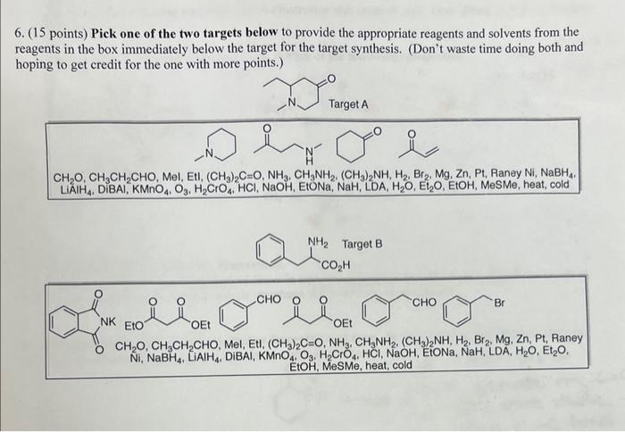 Solved 6. (15 points) Pick one of the two targets below to | Chegg.com