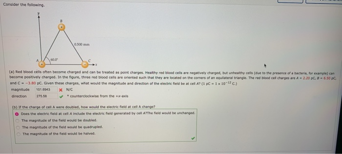 Solved Consider the following. 60.0 (a) Red blood cells | Chegg.com