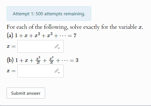 Solved Attempt 1: 500 ﻿attempts remaining.For each of the | Chegg.com