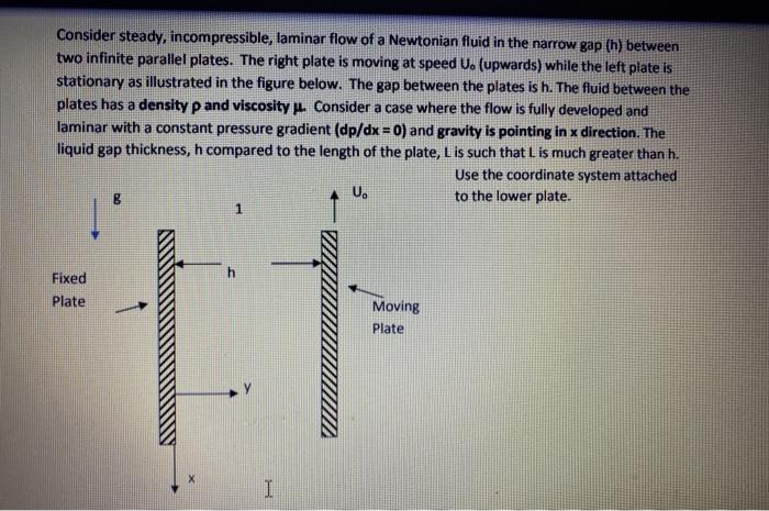 Solved Consider steady, incompressible, laminar flow of a | Chegg.com