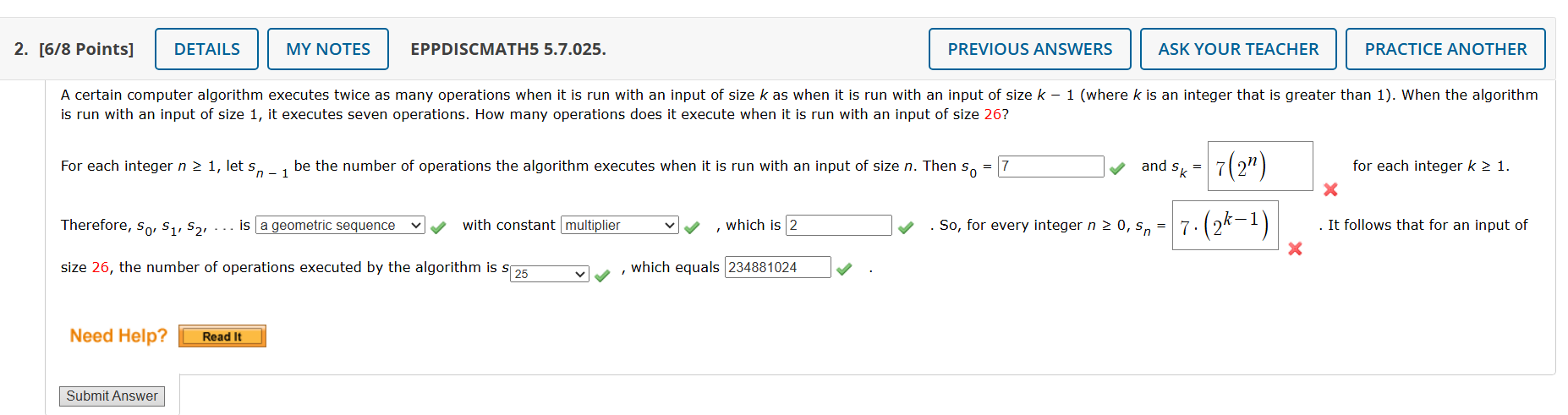 Solved A certain computer algorithm executes twice as ﻿many | Chegg.com