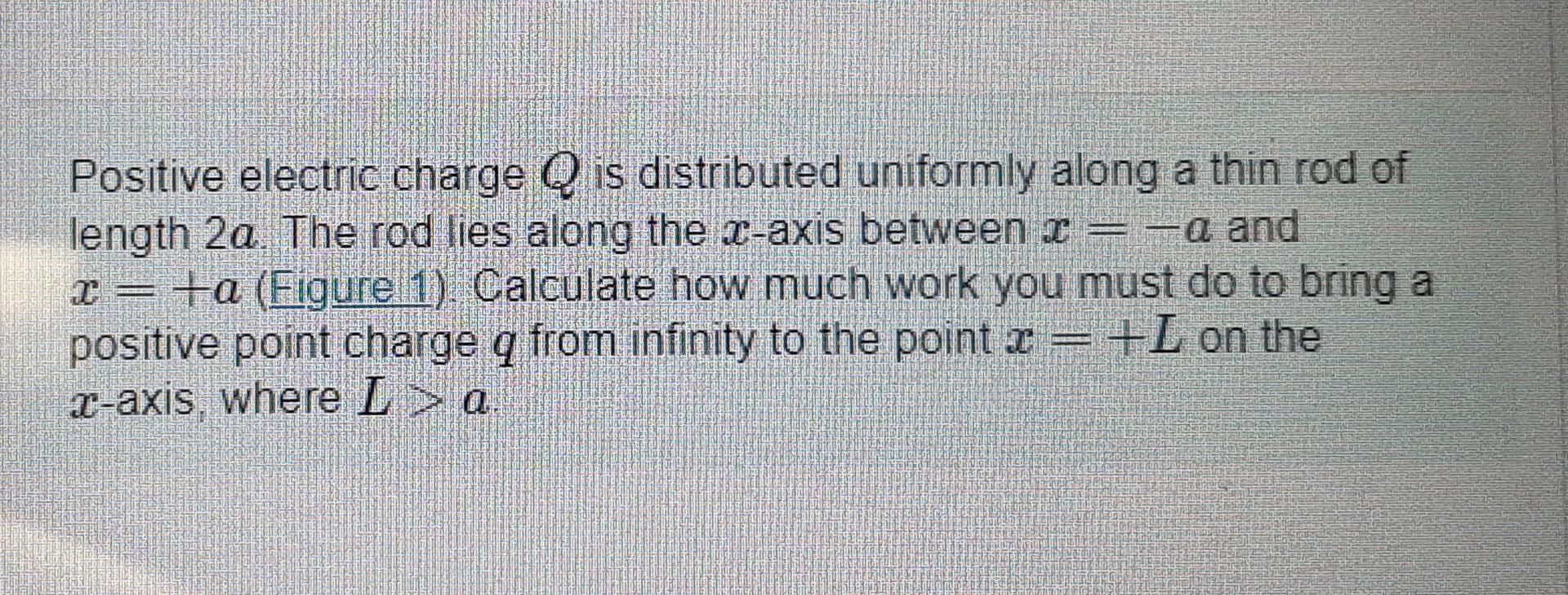 Solved Positive electric charge Q is distributed uniformly | Chegg.com