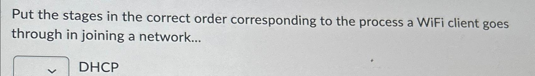Solved Put the stages in the correct order corresponding to | Chegg.com