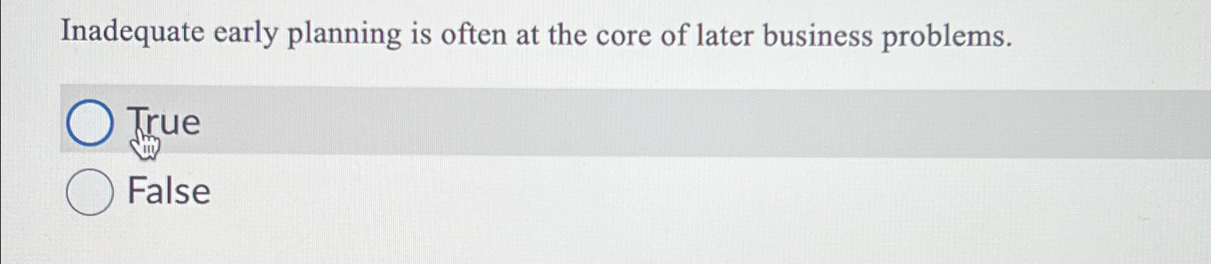 Solved Inadequate early planning is often at the core of | Chegg.com