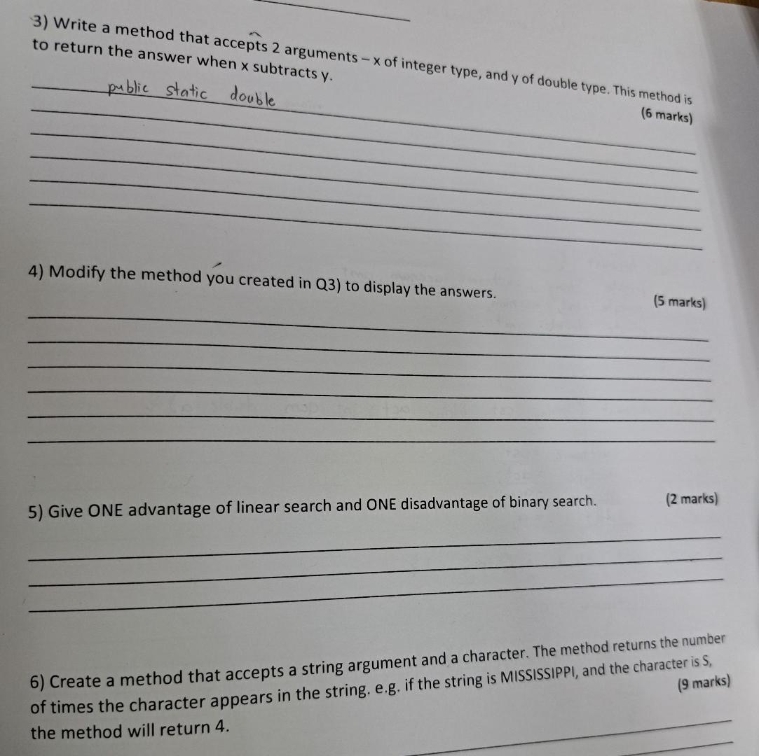 Solved 3) Write a method that accepts 2 arguments −x of | Chegg.com