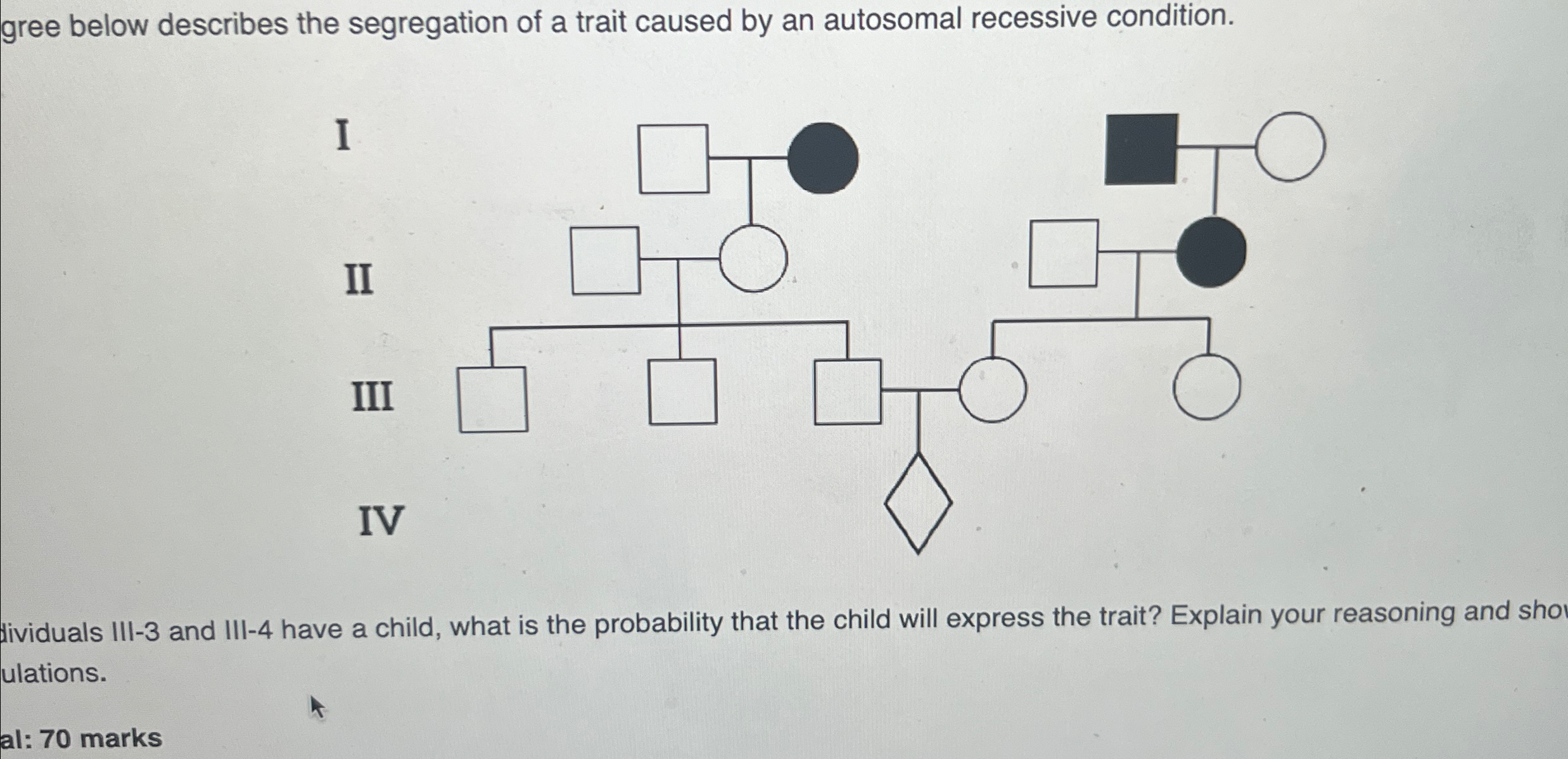 Solved gree below describes the segregation of a trait | Chegg.com