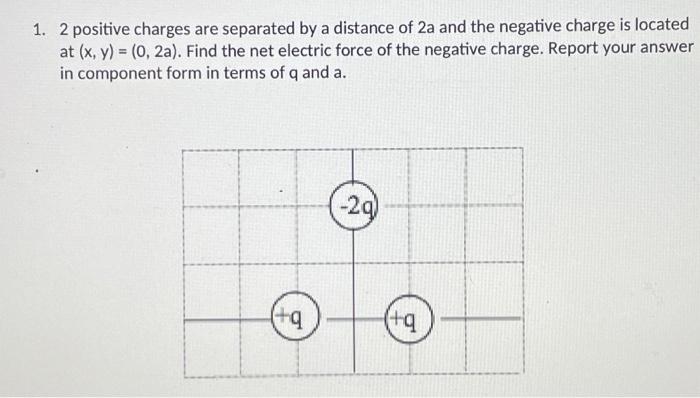 Solved 1. 2 positive charges are separated by a distance of | Chegg.com