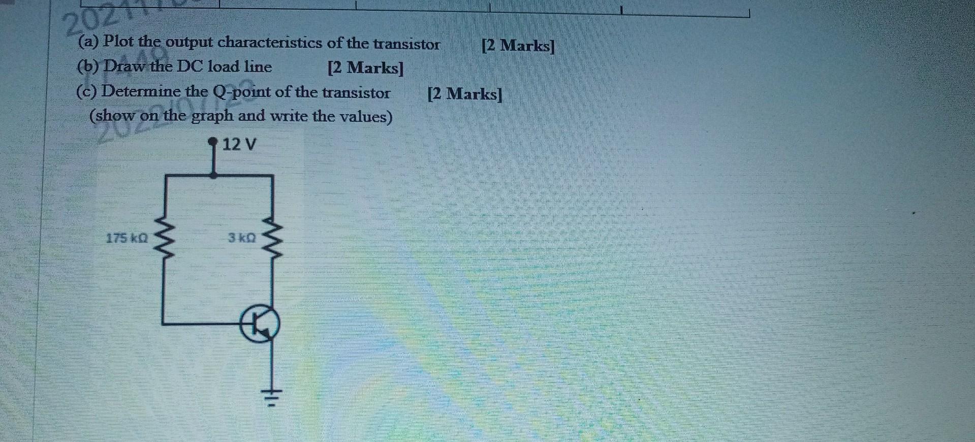 Solved (a) Plot the output characteristics of the transistor | Chegg.com