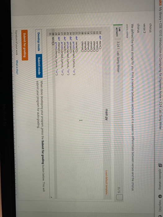 Solved 3.24 Lab: Song Writer Your task is to write several | Chegg.com