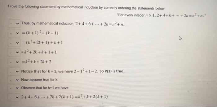 Solved Prove the following statement by mathematical | Chegg.com