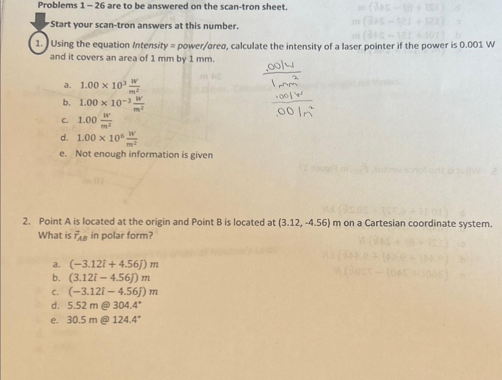 Solved Answer questions and show work | Chegg.com