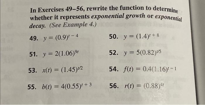 Solved In Exercises 49-56, rewrite the function to determine | Chegg.com