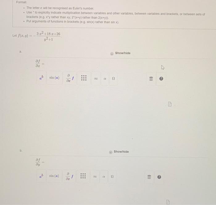 Solved Format: - The letter e will be recognised as Euler's | Chegg.com