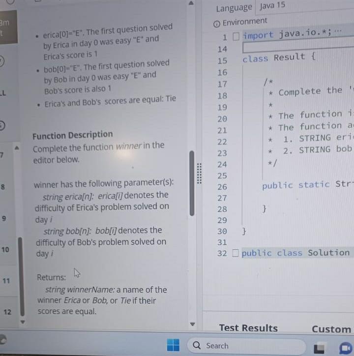 Solved Language Java 15erica [0]=E ". ﻿The first question | Chegg.com