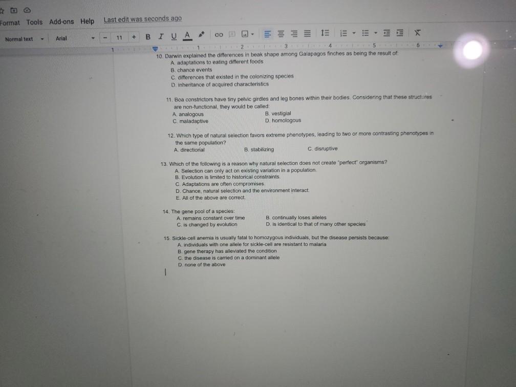 Solved ocument View Insert Format Tools Add-ons Help Last | Chegg.com