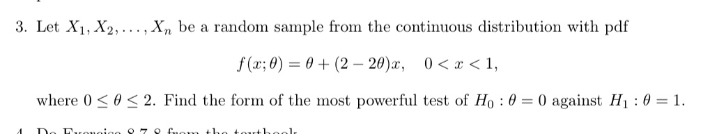 Solved Let x1,x2,dots,xn ﻿be a random sample from the | Chegg.com