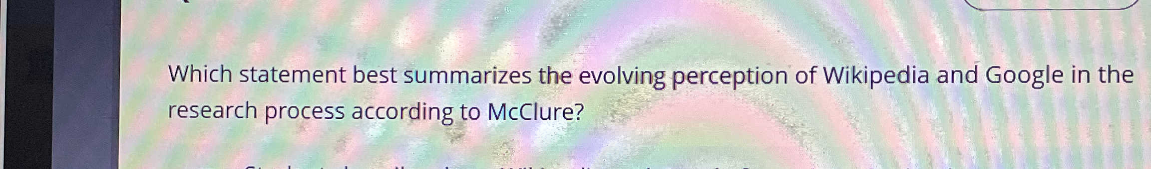 Which statement best summarizes the evolving | Chegg.com