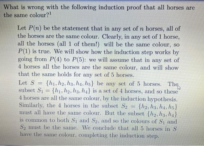 That is wrong with the following induction proof that | Chegg.com