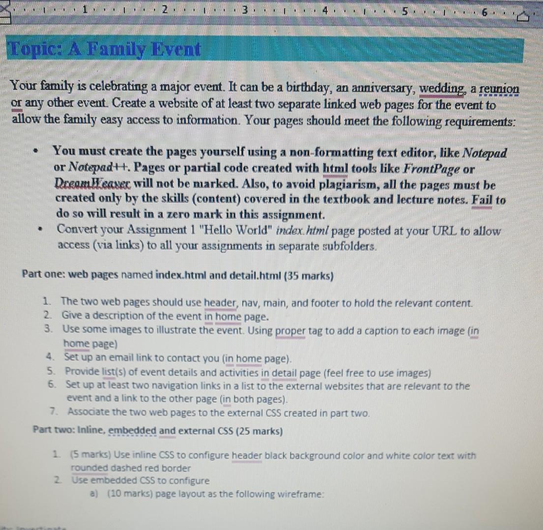 Solved Your family is celebrating a major event. It can be a | Chegg.com