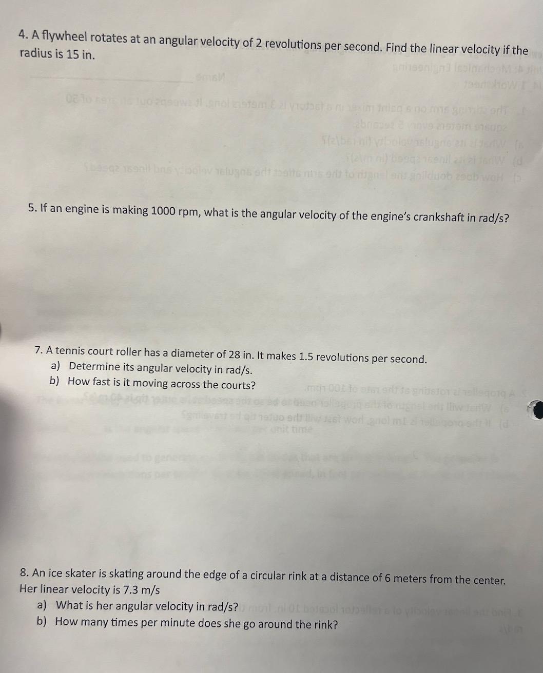 Solved A flywheel rotates at an angular velocity of 2 | Chegg.com