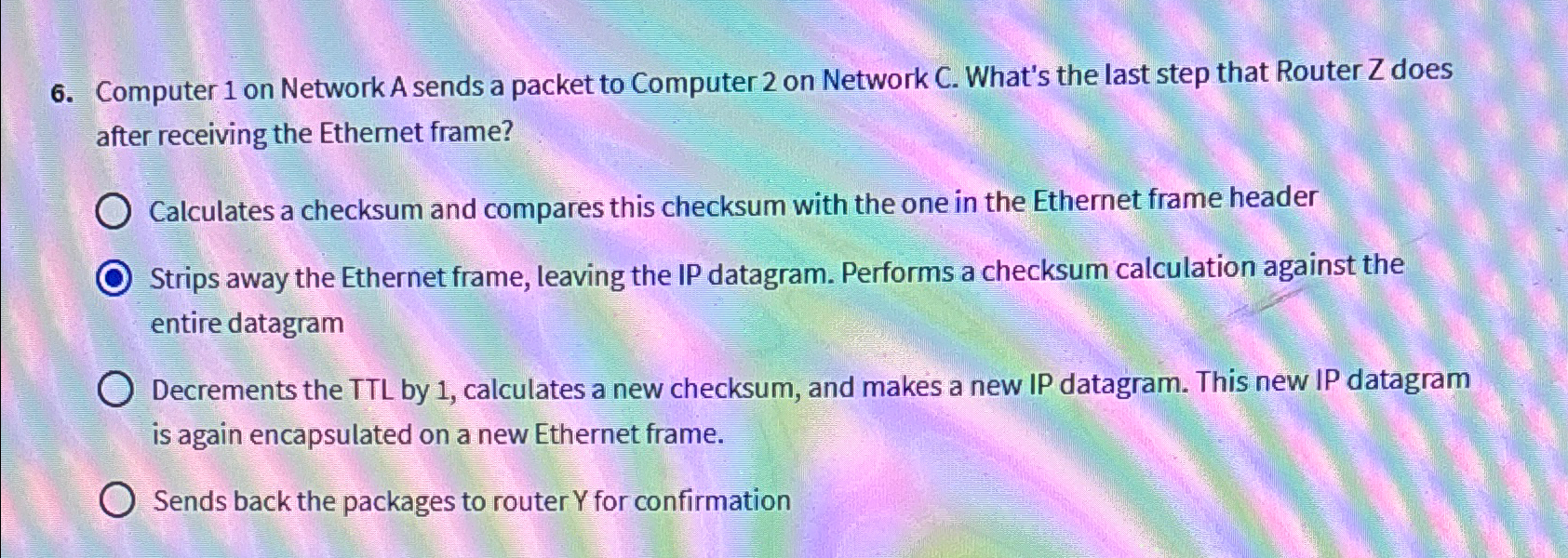 Solved Computer 1 ﻿on Network A sends a packet to Computer 2 | Chegg.com