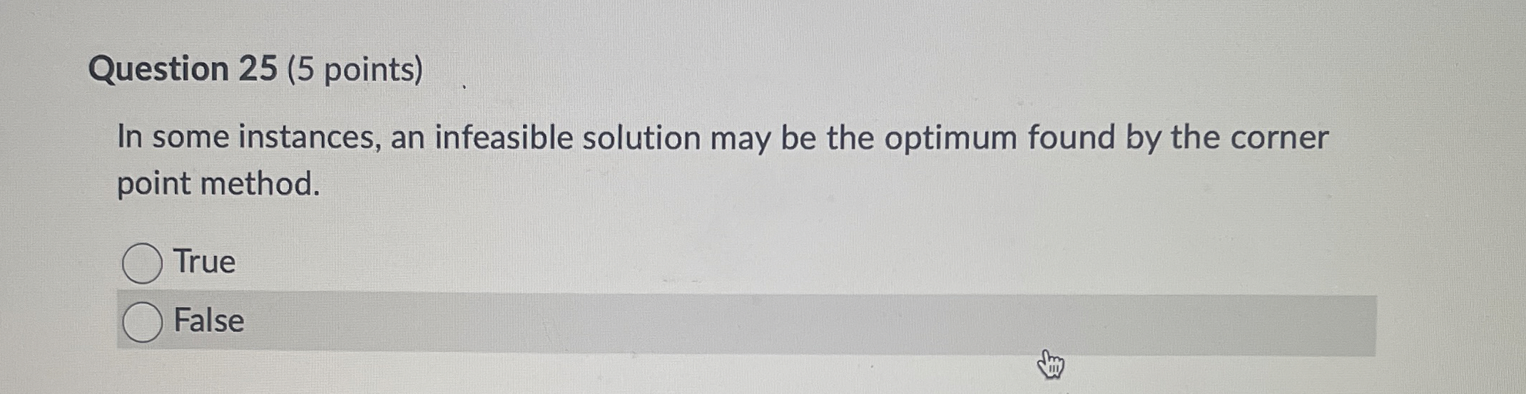 Solved Question 25 (5 ﻿points)In some instances, an | Chegg.com