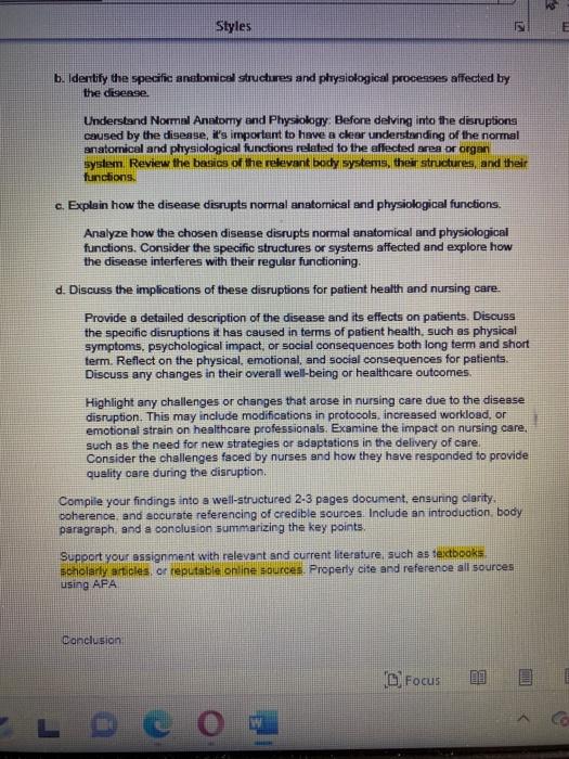 Solved Assignment for Anatomy and Physiology for Nurses | Chegg.com