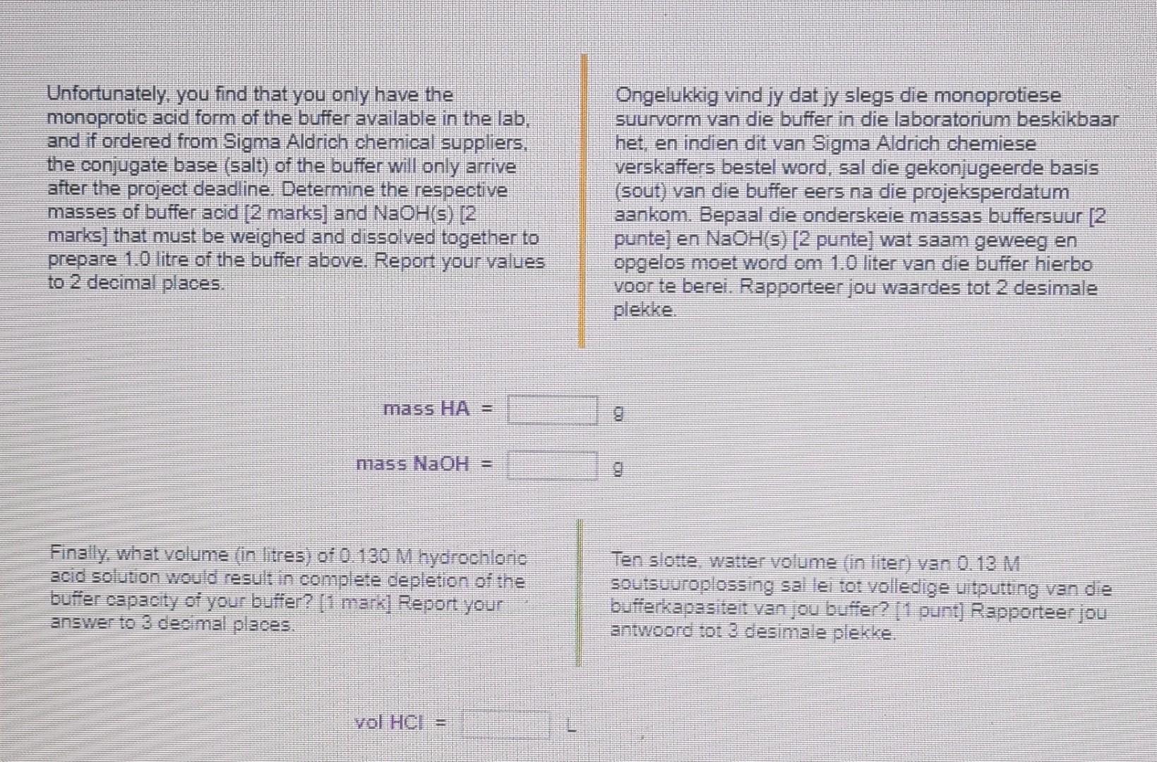 Having calculated the pK2 and buffer ranges for each | Chegg.com