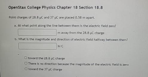 Solved OpenStax College Physics Chapter 18 ﻿Section | Chegg.com