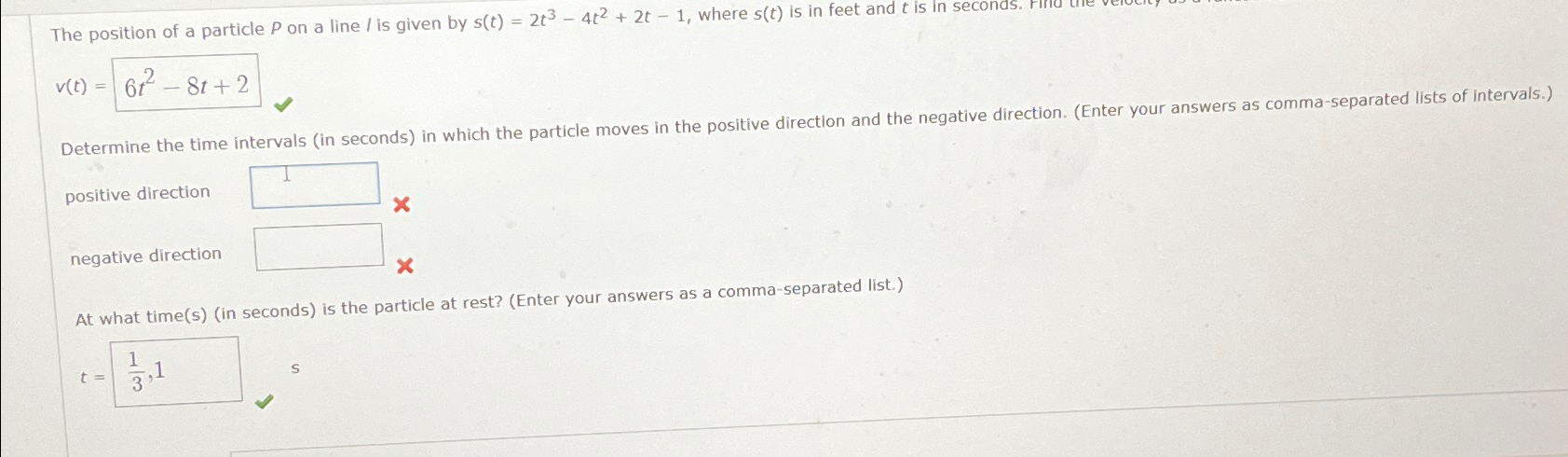 Solved The position of a particle P ﻿on a line l ﻿is given | Chegg.com