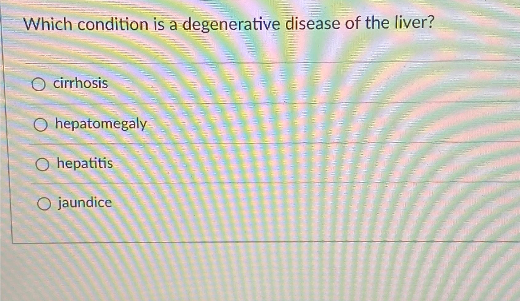 Solved Which condition is a degenerative disease of the | Chegg.com