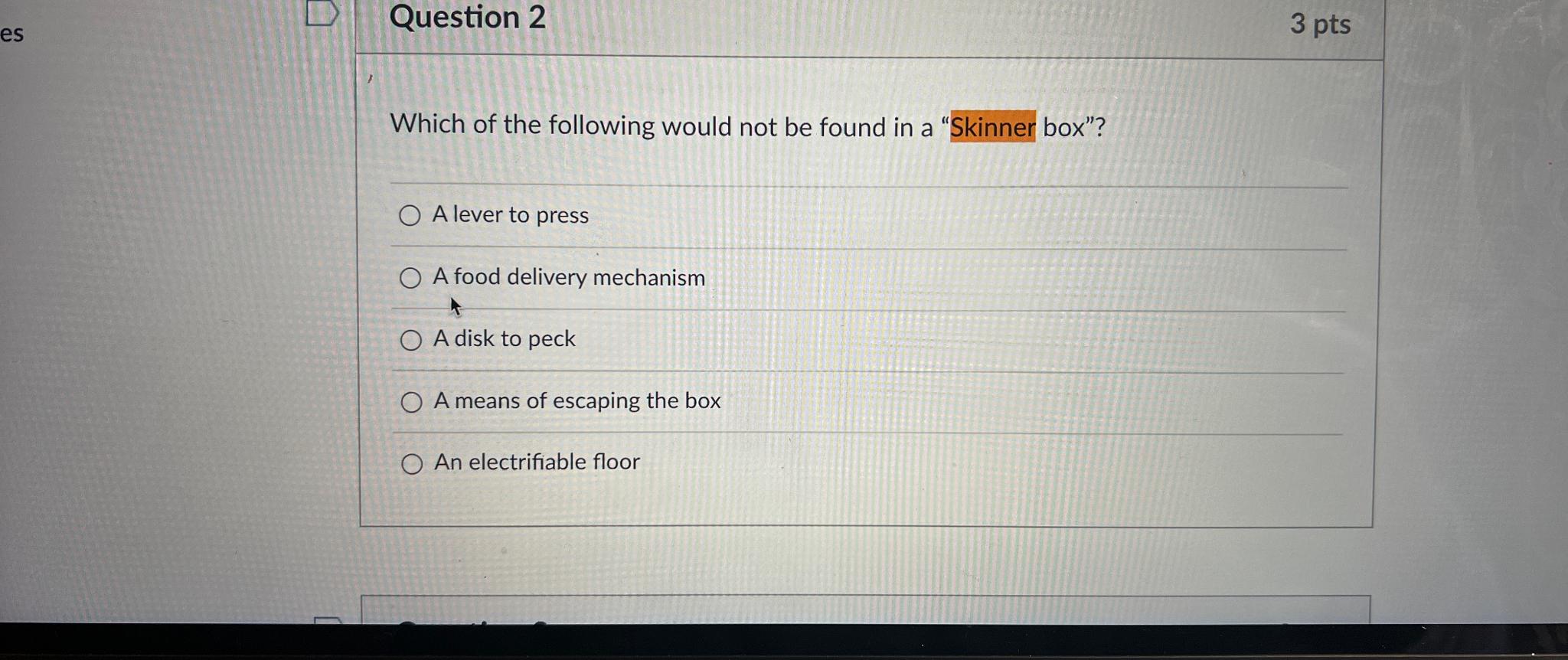 Solved Question 23 ﻿ptsWhich of the following would not be | Chegg.com