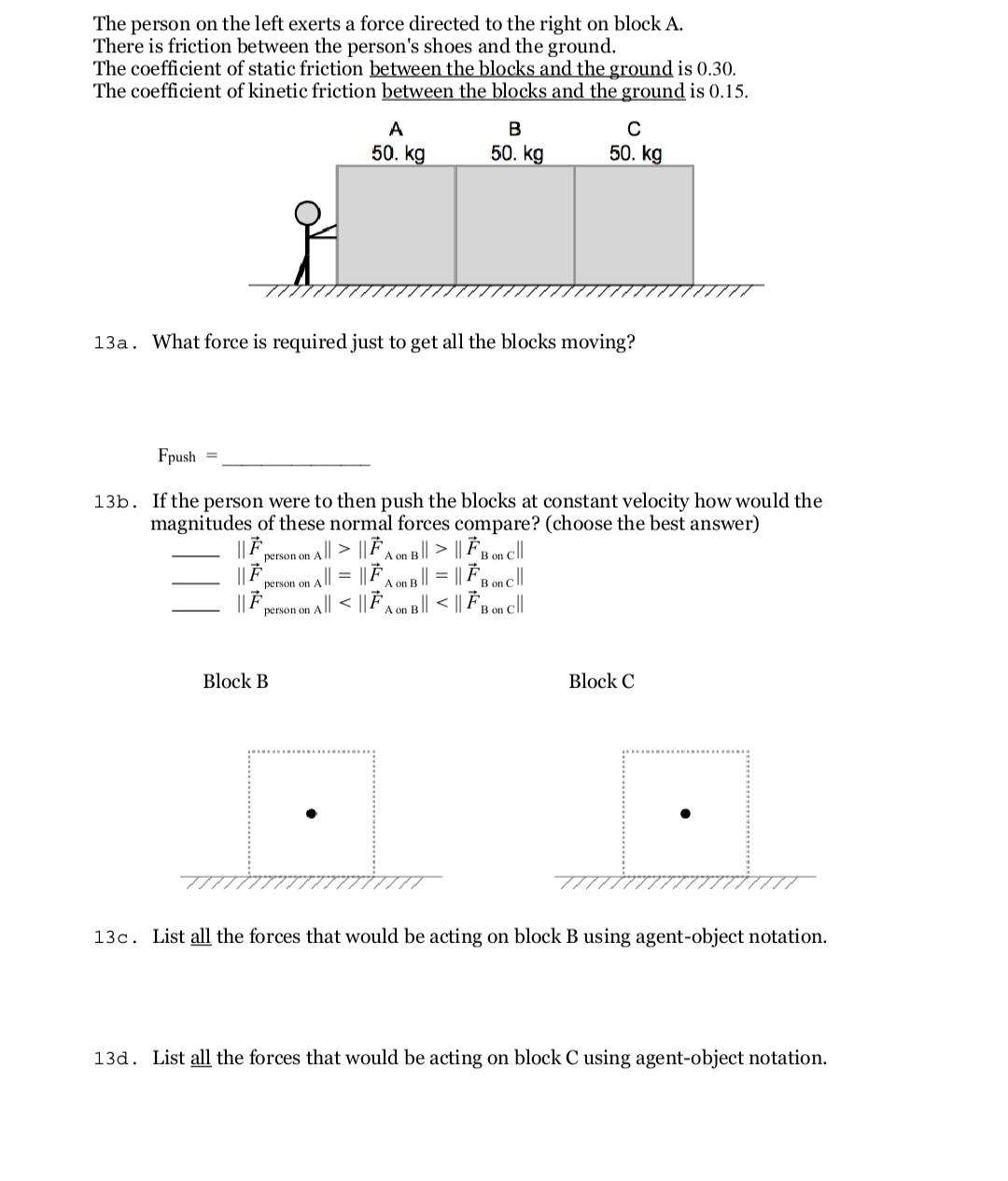 Solved The person on the left exerts a force directed to the | Chegg.com