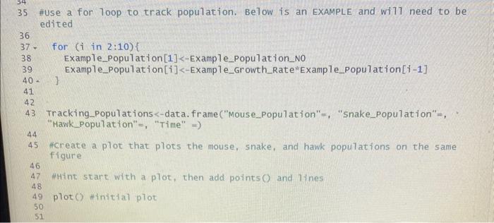 Solved Tracking Three populations (2 Points) set up a data | Chegg.com
