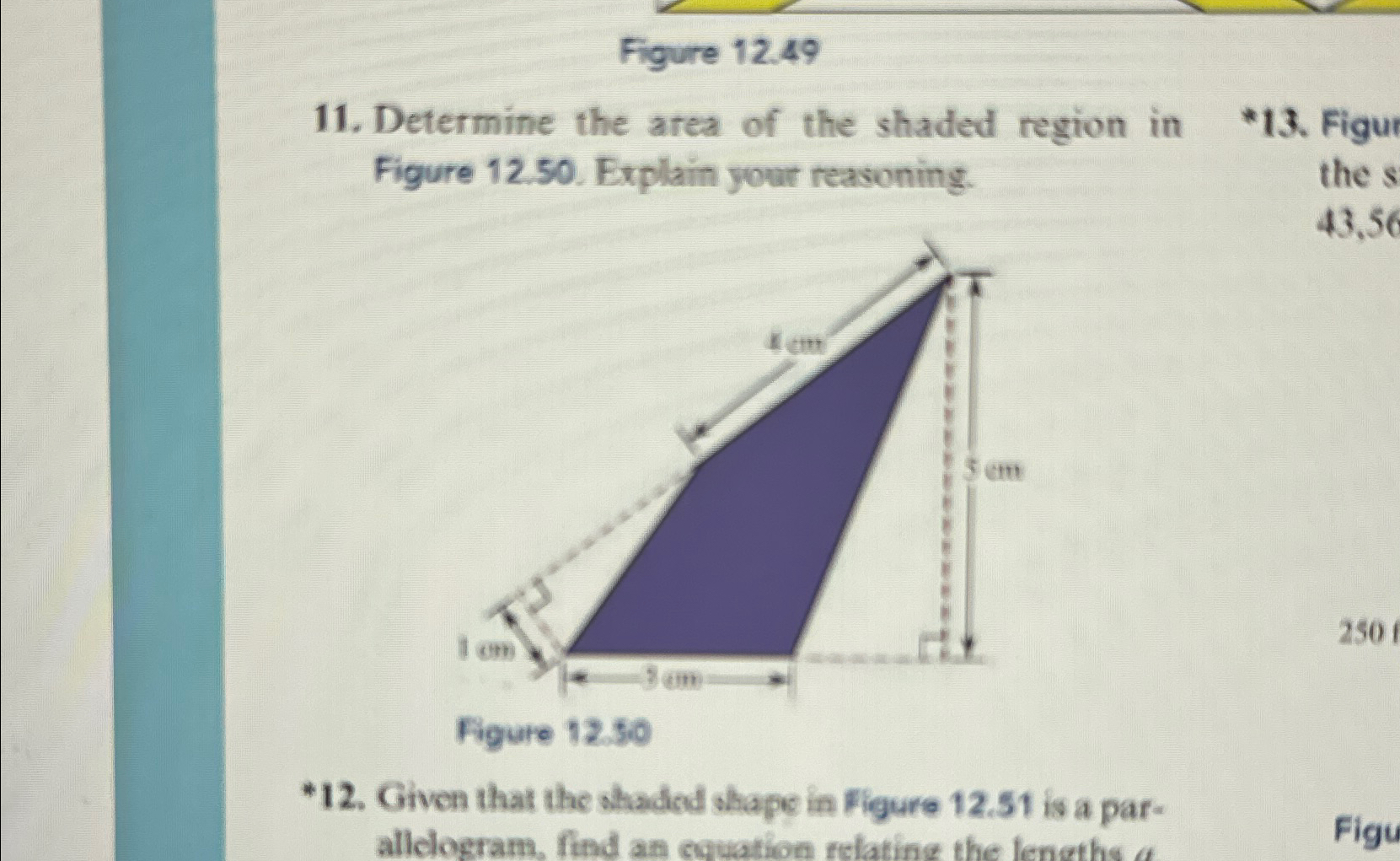 Figure 12.4911. ﻿Determine the area of the shaded | Chegg.com