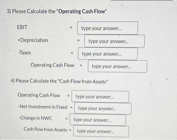 Solved Using the Balance Sheet and Income Statement olease | Chegg.com