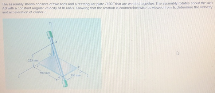 Solved The assembly shown consists of two rods and a | Chegg.com