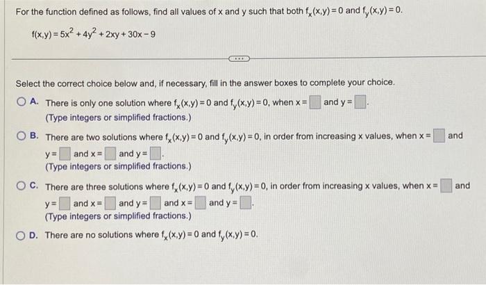 Solved For the function defined as follows, find all values | Chegg.com
